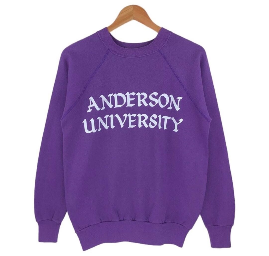 Vintage 70s Anderson University Sweatshirts Purple Colour Medium Size ...