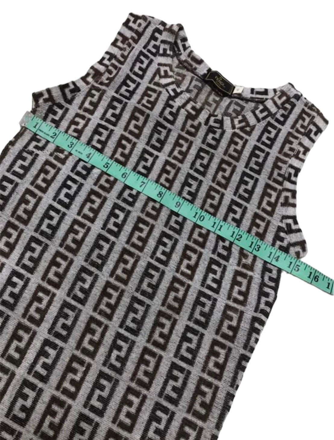 Authentic FENDI FF Monogram Logo Stretchable Women Dress Made in Italy ...