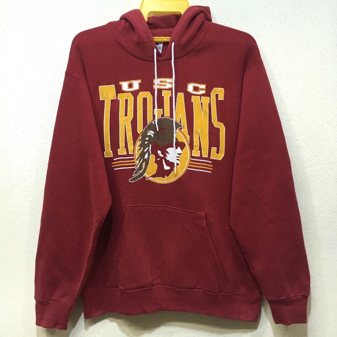 Vintage Usc University of South California Trojans Hooded Jumper Spell ...