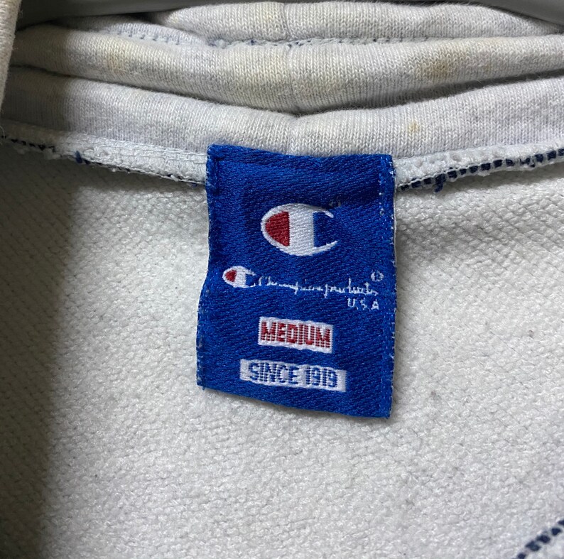Vintage Champion Embroidered Big Logo Colour Block M Size - Etsy