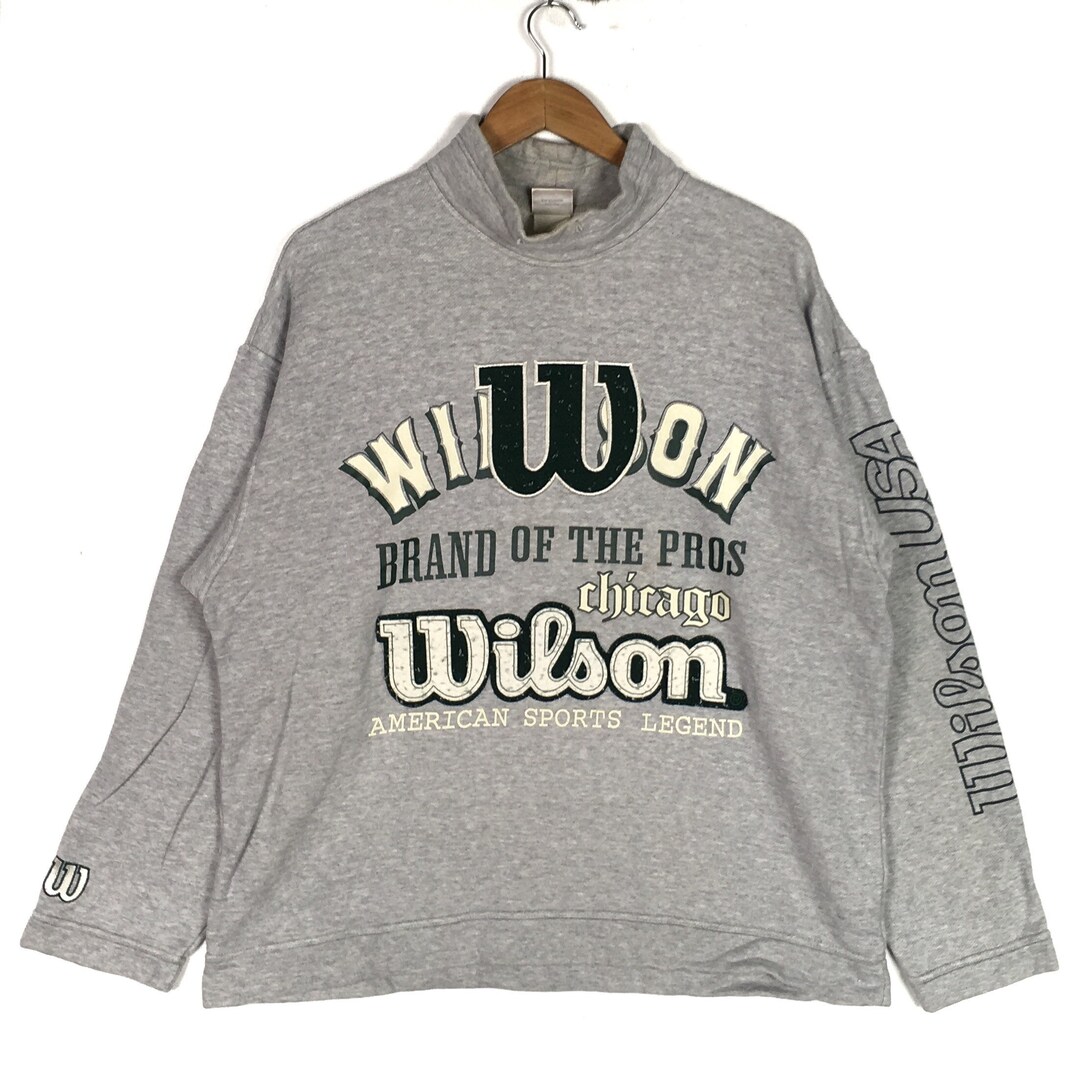 90s WILSON Size Tapes Sweatshirt L Size - Etsy