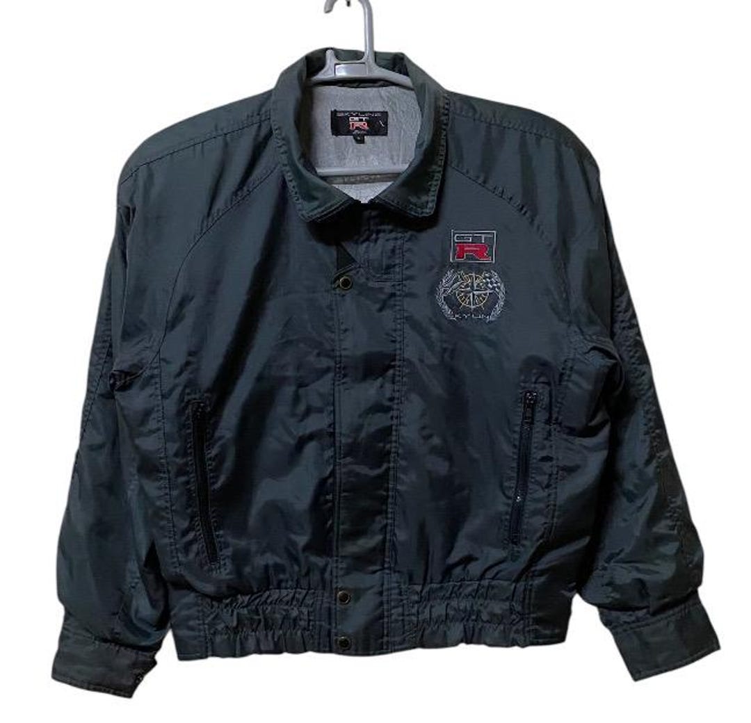Vtg 80s Nissan Skyline GTR Rally Racing Japan Team Bomber Zipper Jacket ...