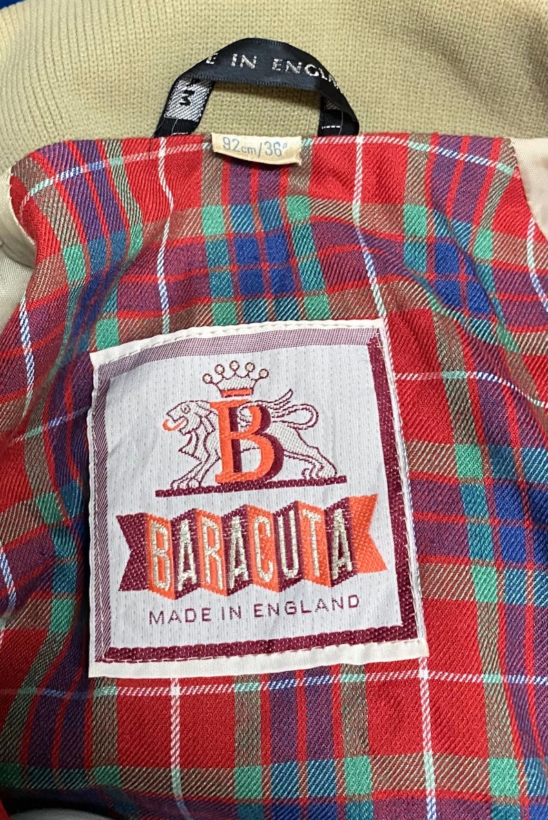 Vintage Baracuta Harrington Jacket Made in England Brown Colour Opti ...