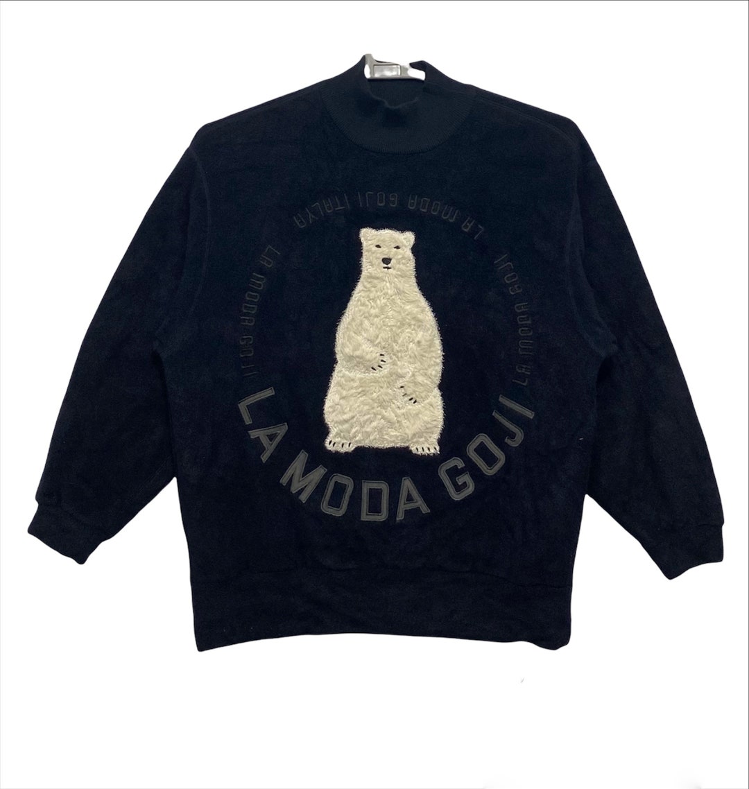 Vintage La Moda Goji Bear Fleece Sweatshirt Blue Colour Medium Size - Etsy