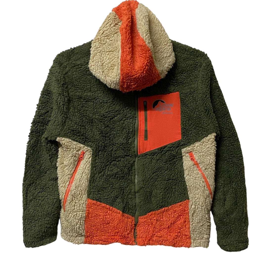 Vintage Rare Lowe Alpine Hoodie Colour Block Fleece Full Zipper Jacket ...