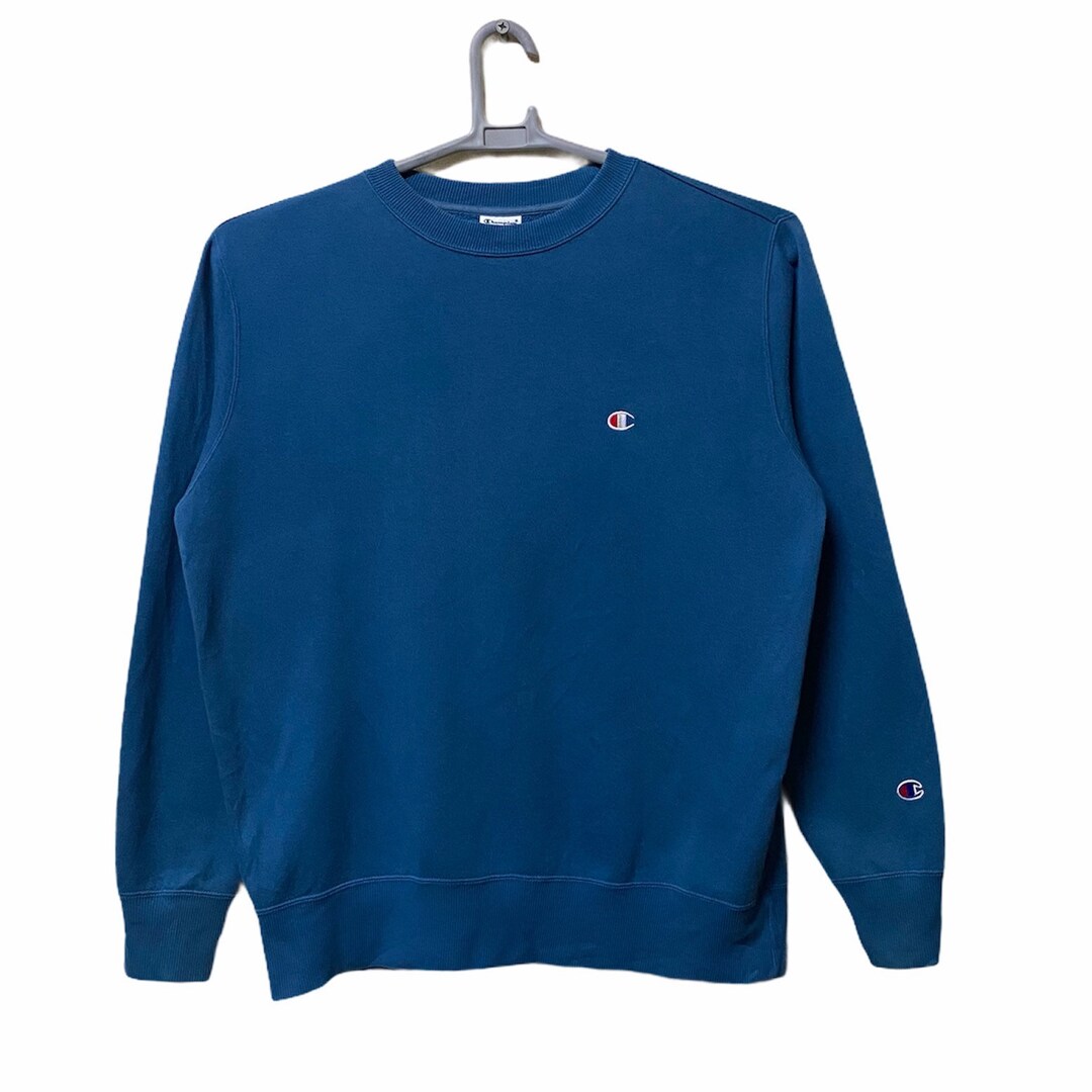 Vintage Champion Small Logo Embroidery Sweatshirts Blue Colour Large ...
