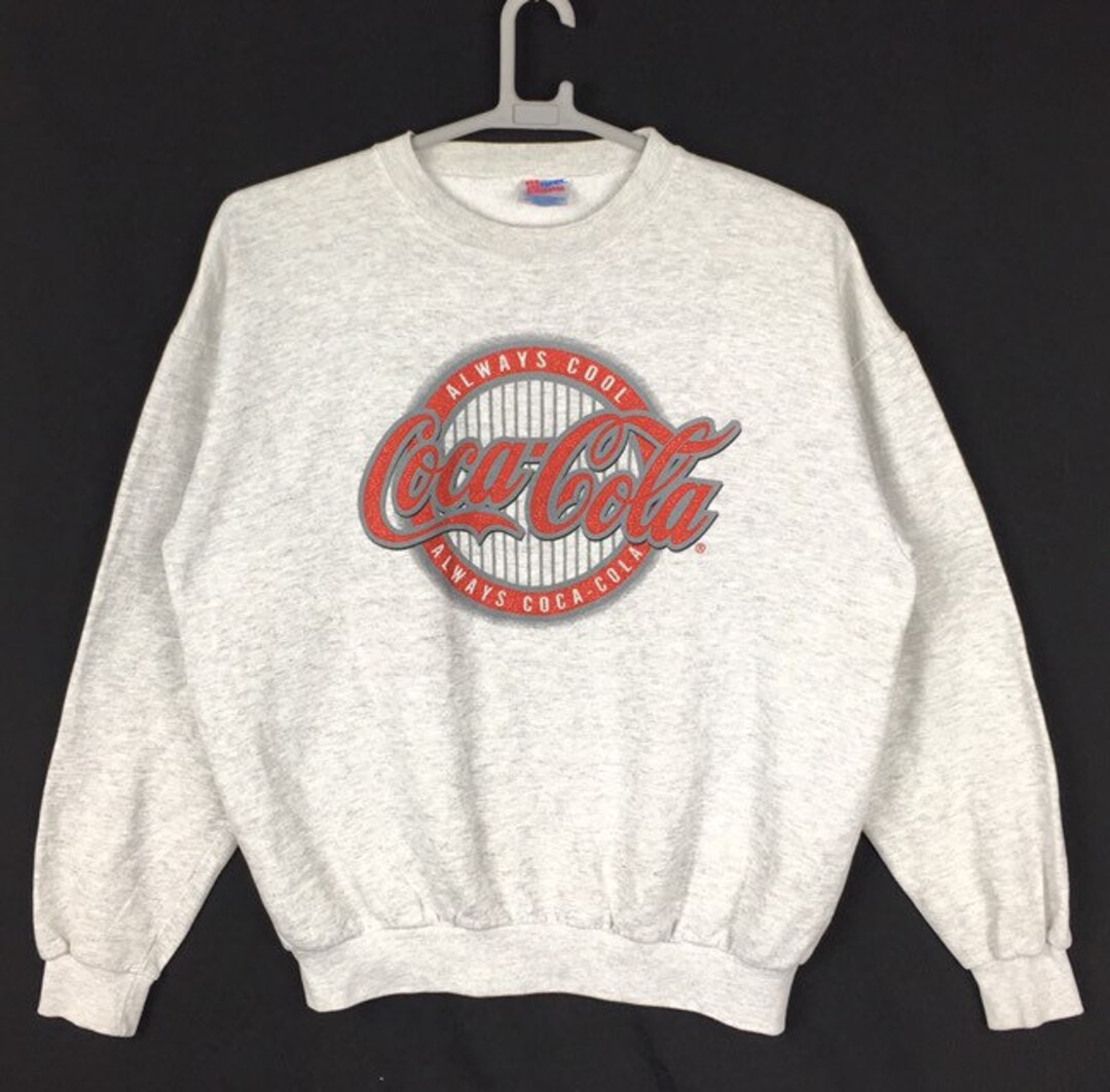 80s Coca-cola Always Cool Always Coca Cola Sweatshirt L Size - Etsy