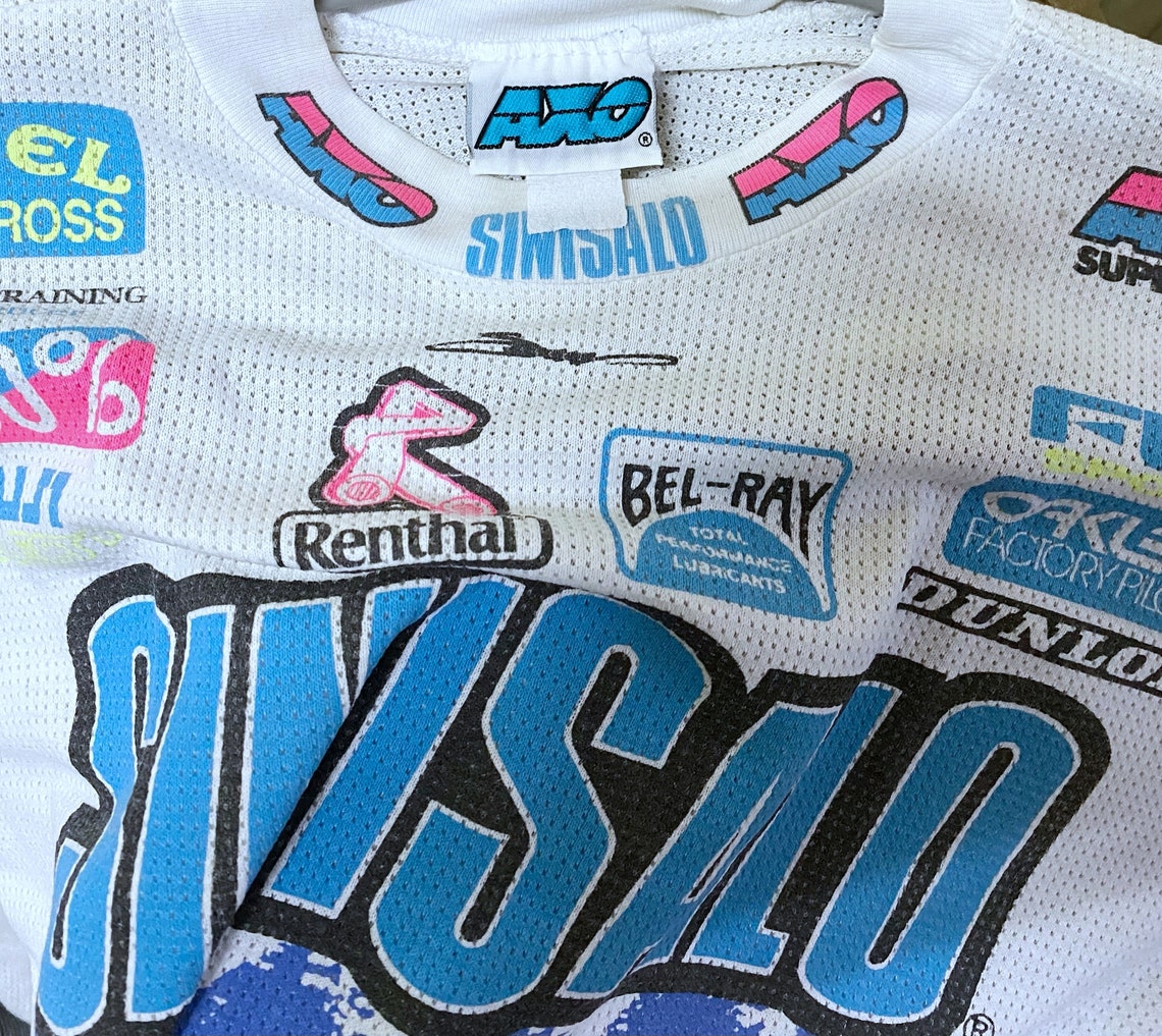 Vintage Sinisalo Axo Kawasaki Racing Motocross Jersey /fox Racing ...
