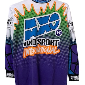 Vintage AXO Sport Racing Team Shirt Motocross Moto-x Race Jersey ...