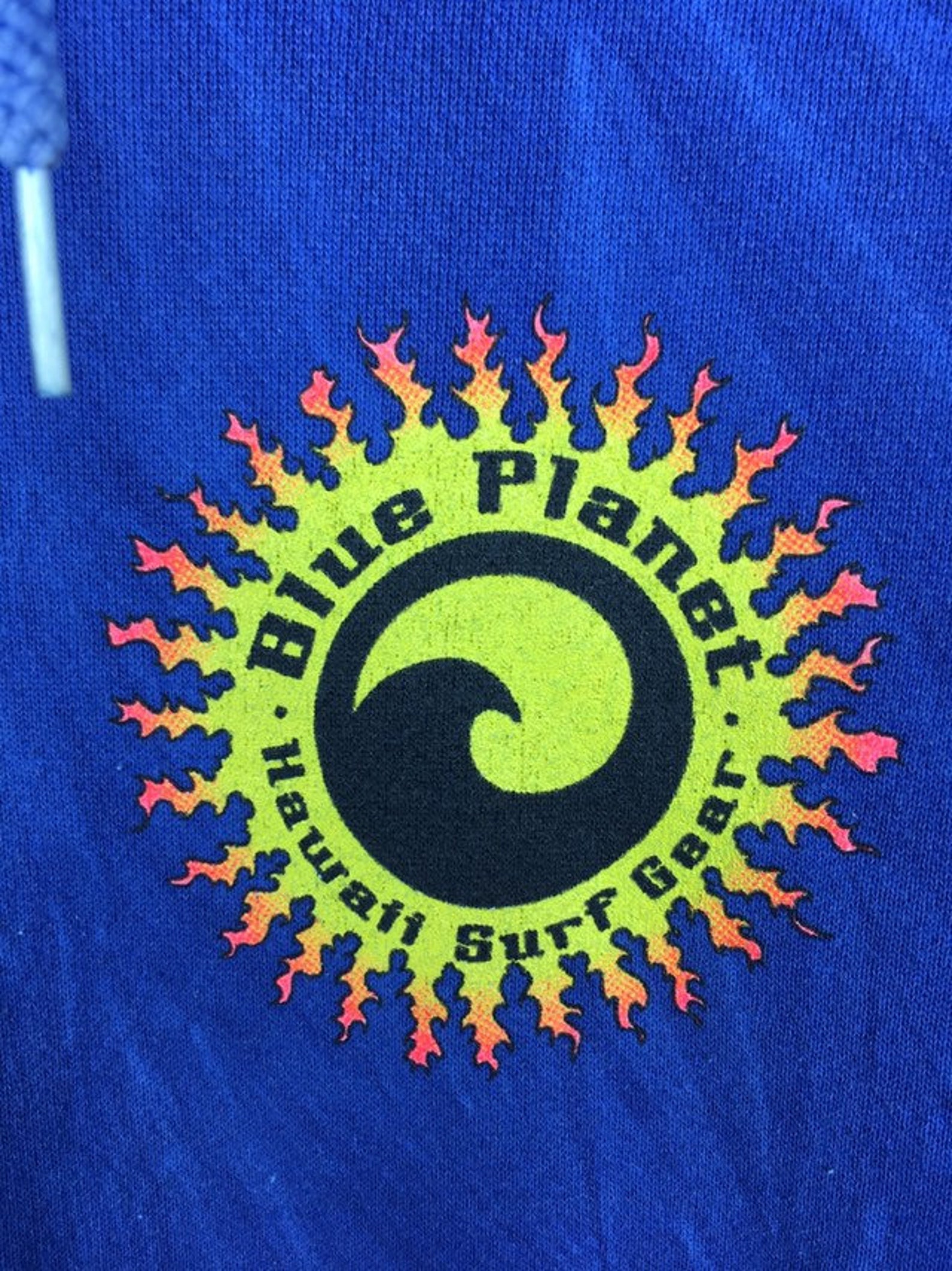 80s Blue Planet Hawaii Surf Gear Acid Wash Colour Skateboard Sweatshirt ...