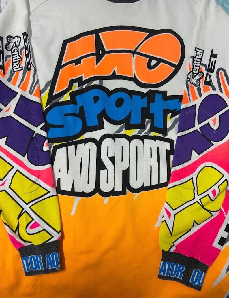 Vintage AXO Sport Racing Team Shirt Motocross Moto-x Race Jersey ...