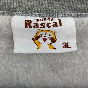 Pushi Rascal the Raccoon Japanese Animated Cartoon Sweatshirts Grey ...