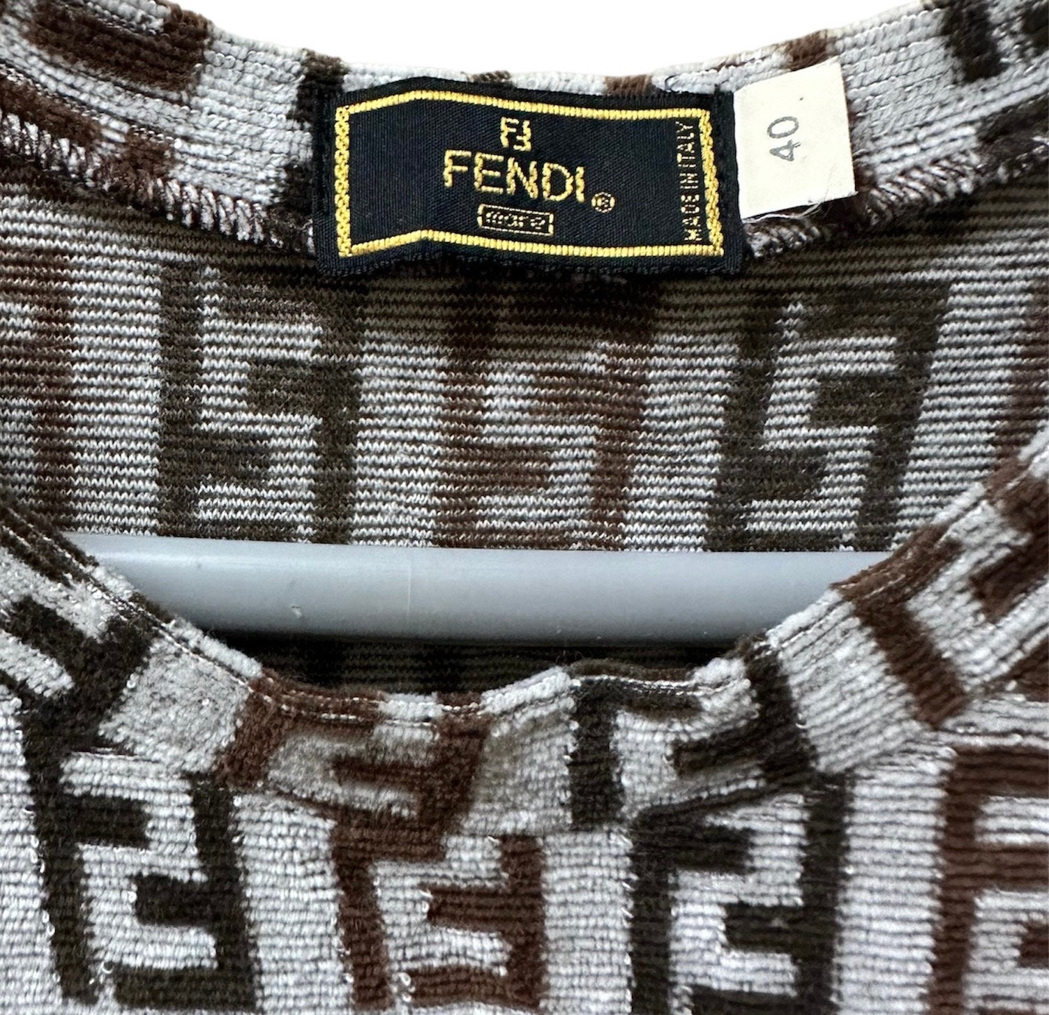 Authentic FENDI FF Monogram Logo Stretchable Women Dress Made in Italy ...