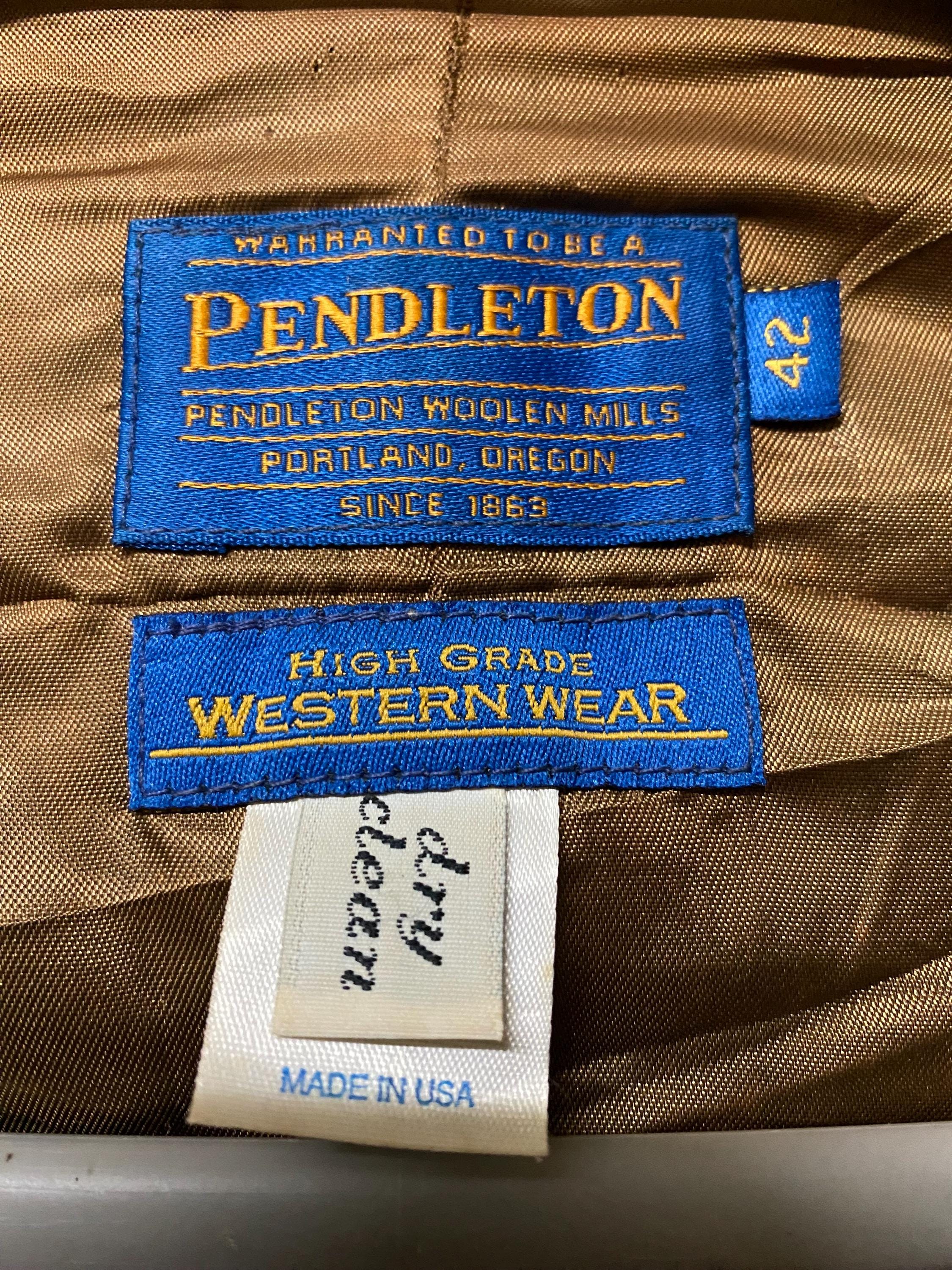 80s Pendleton Wool Aztec Navajo Native Mexico Blanket Workwear Vest ...