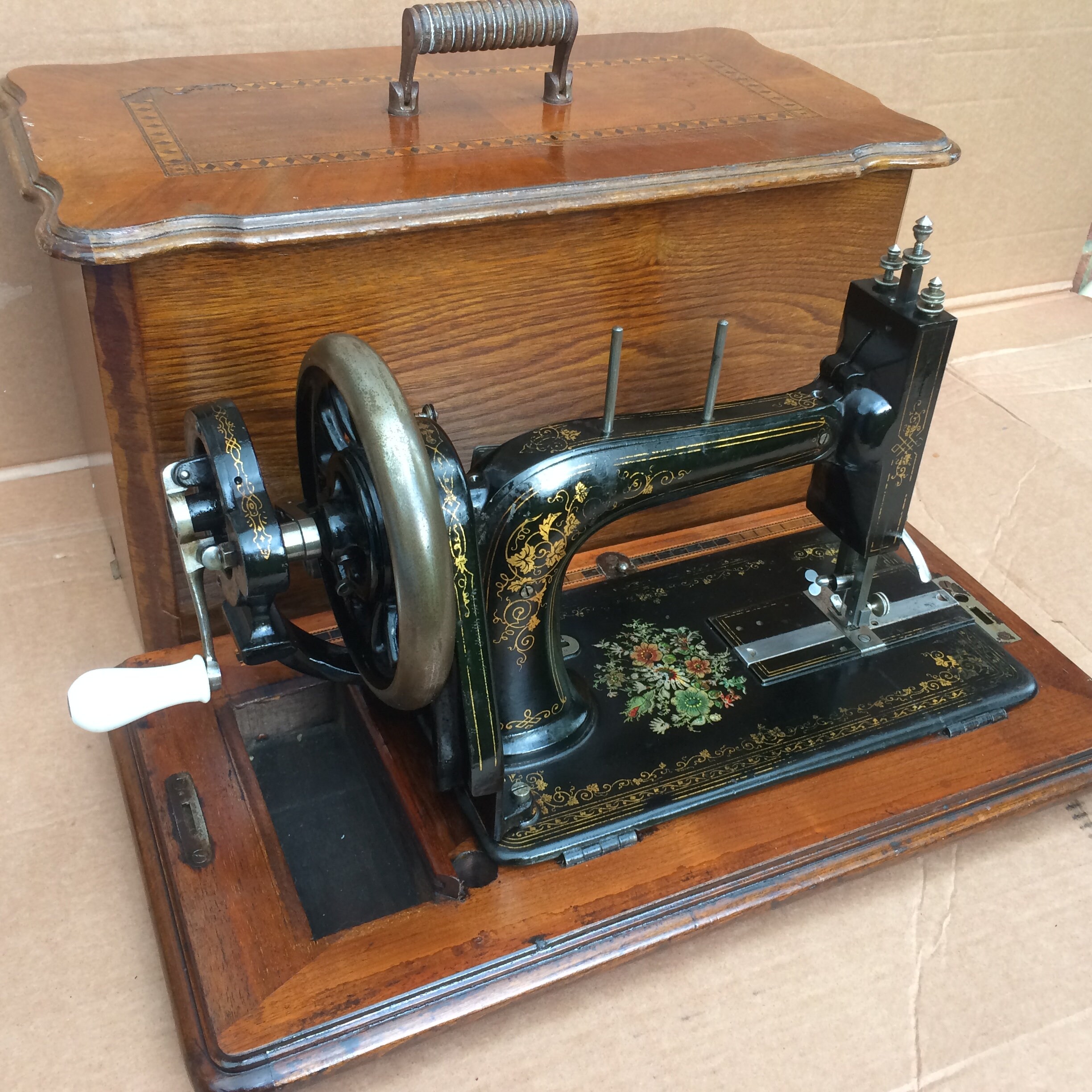 Antique Naumann Hand Crank Sewing Machine Vintage Home Decor - Etsy Canada