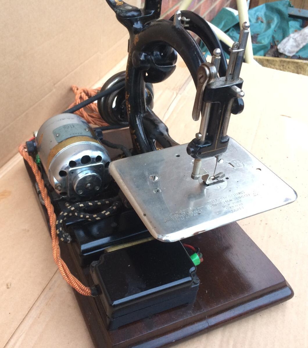 Antique Willcox & Gibbs Chain Stitch Electric Sewing Machine - Etsy UK