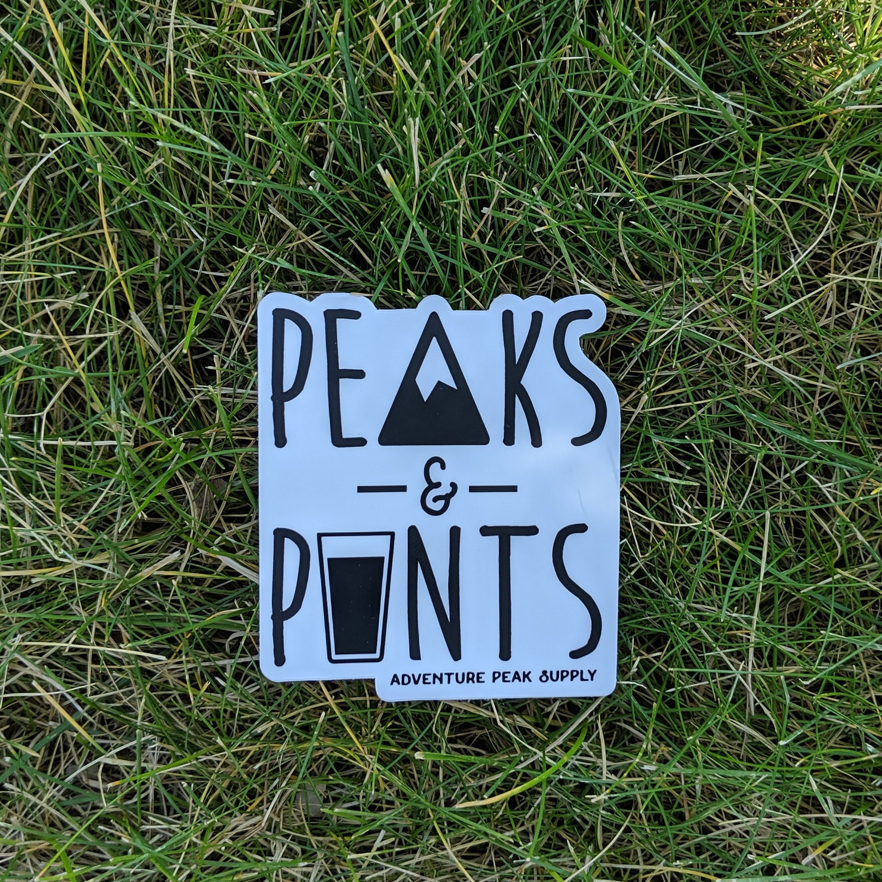 Peaks and Pints Funny Hiking Sticker Vinyl Waterproof | Etsy