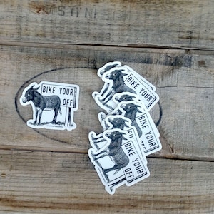 Bike Your Ass off - Funny Biking Sticker, Vinyl Sticker, Waterproof ...