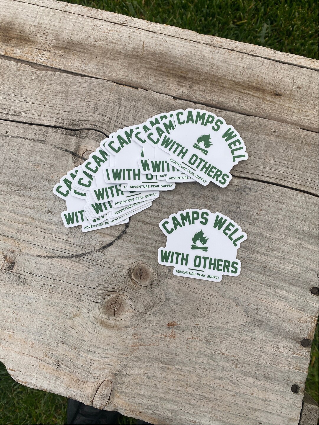 Camps Well With Others - Funny Camping, RV, Tent, Sticker, Vinyl ...