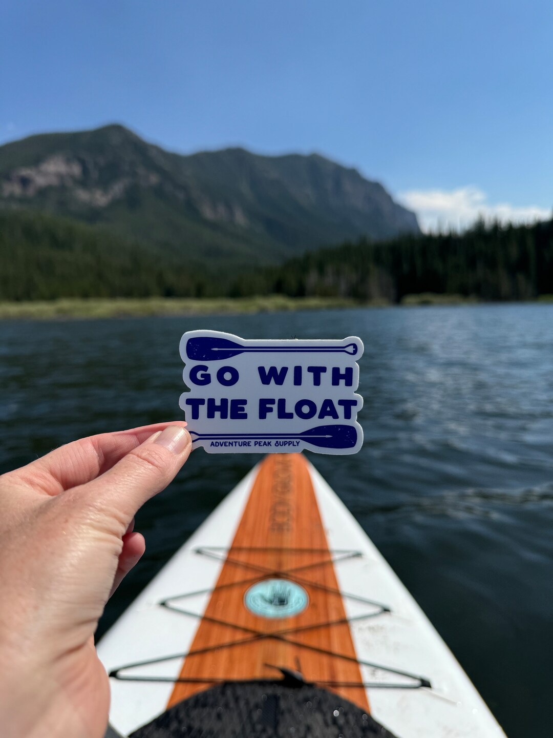 Go With the Float - Funny Sticker, Vinyl Sticker, Waterproof, Mountains ...