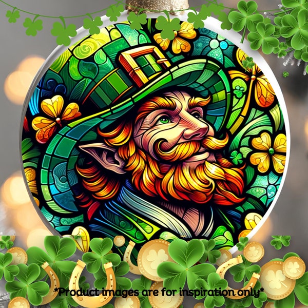 Leprechaun Stained Glass - Etsy