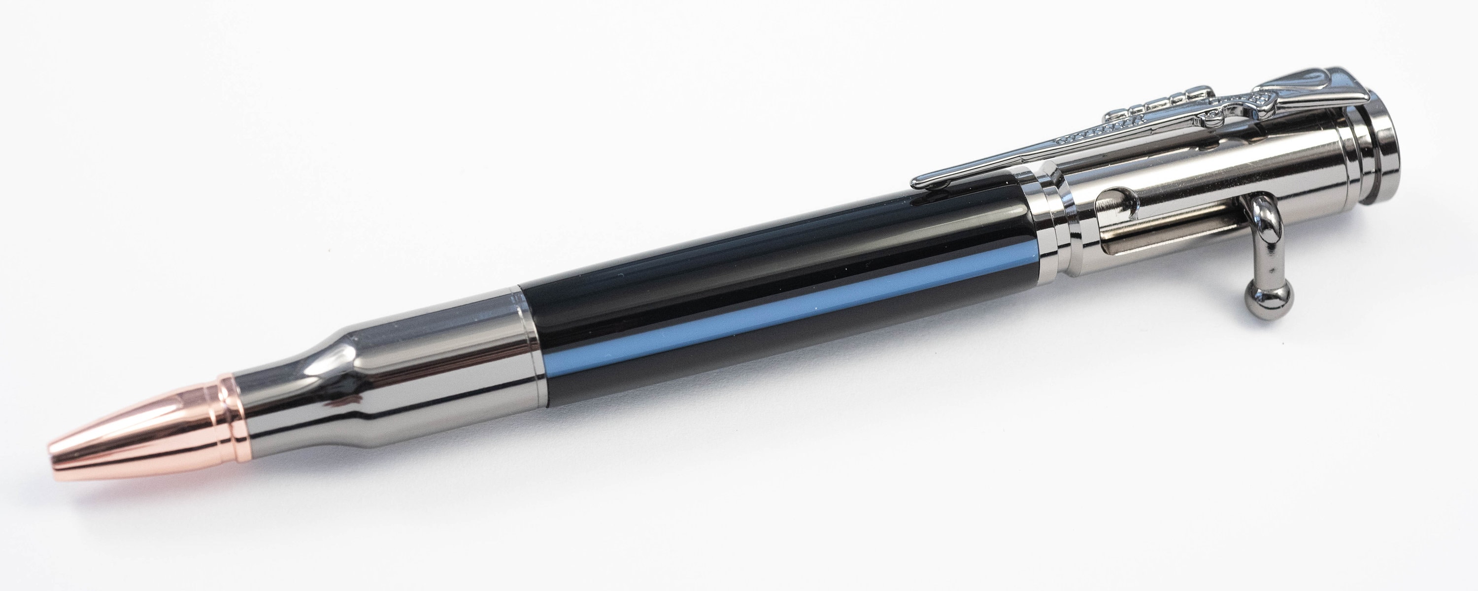 30 Caliber Bolt Action Thin Blue Line Rifle Pen - Etsy