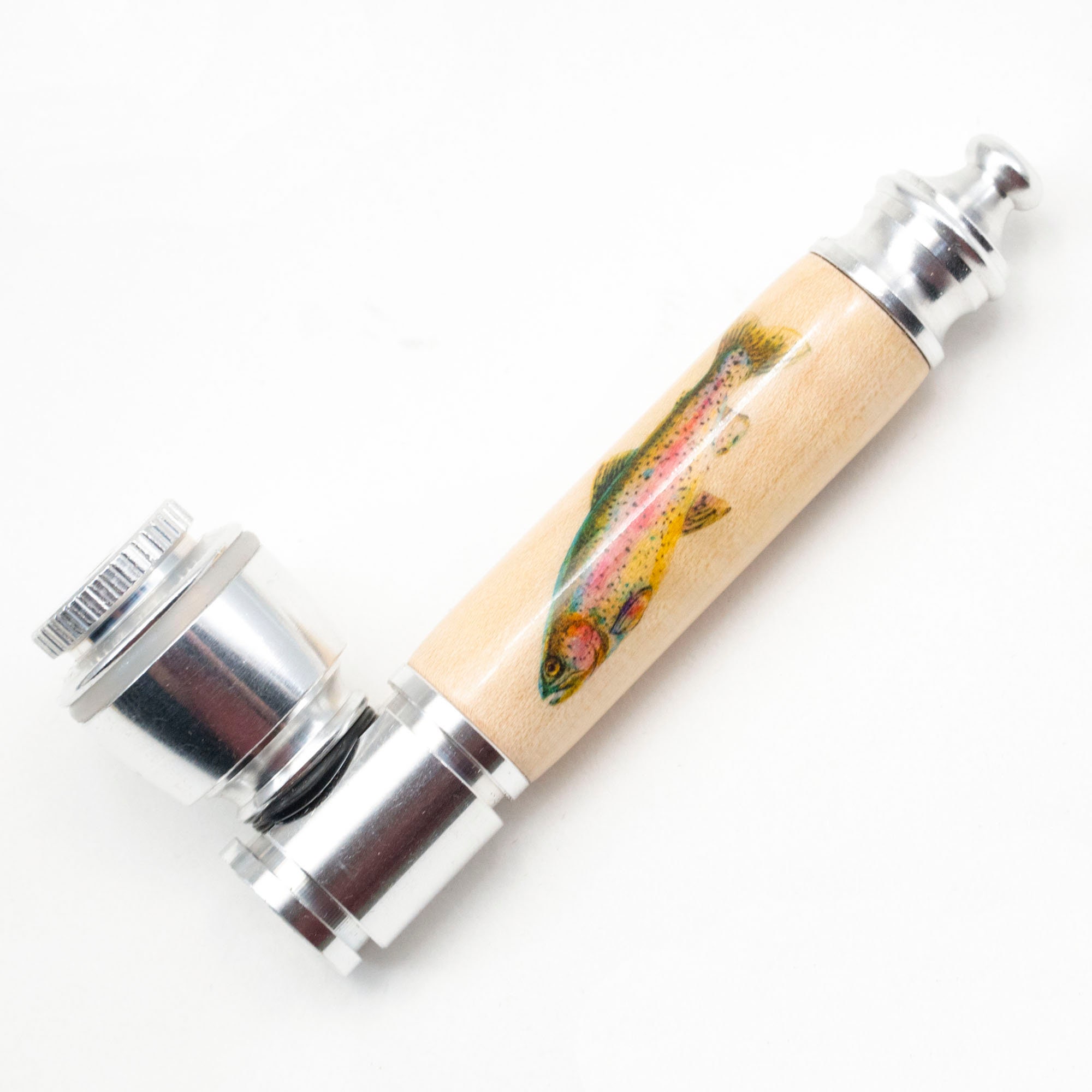 Fly Fishing Curly Maple Trout Smoking Gift Pipe - Etsy