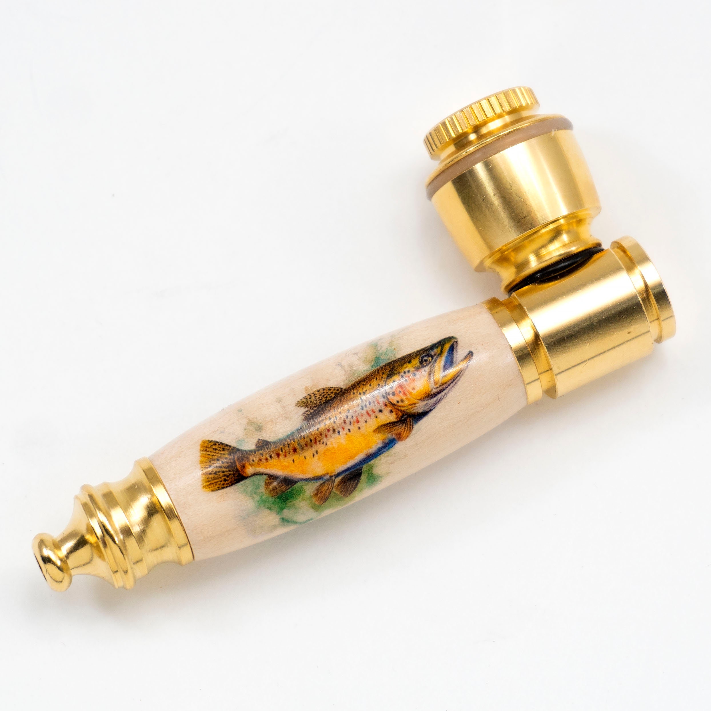 Fly Fishing Curly Maple Trout Smoking Gift Pipe - Etsy