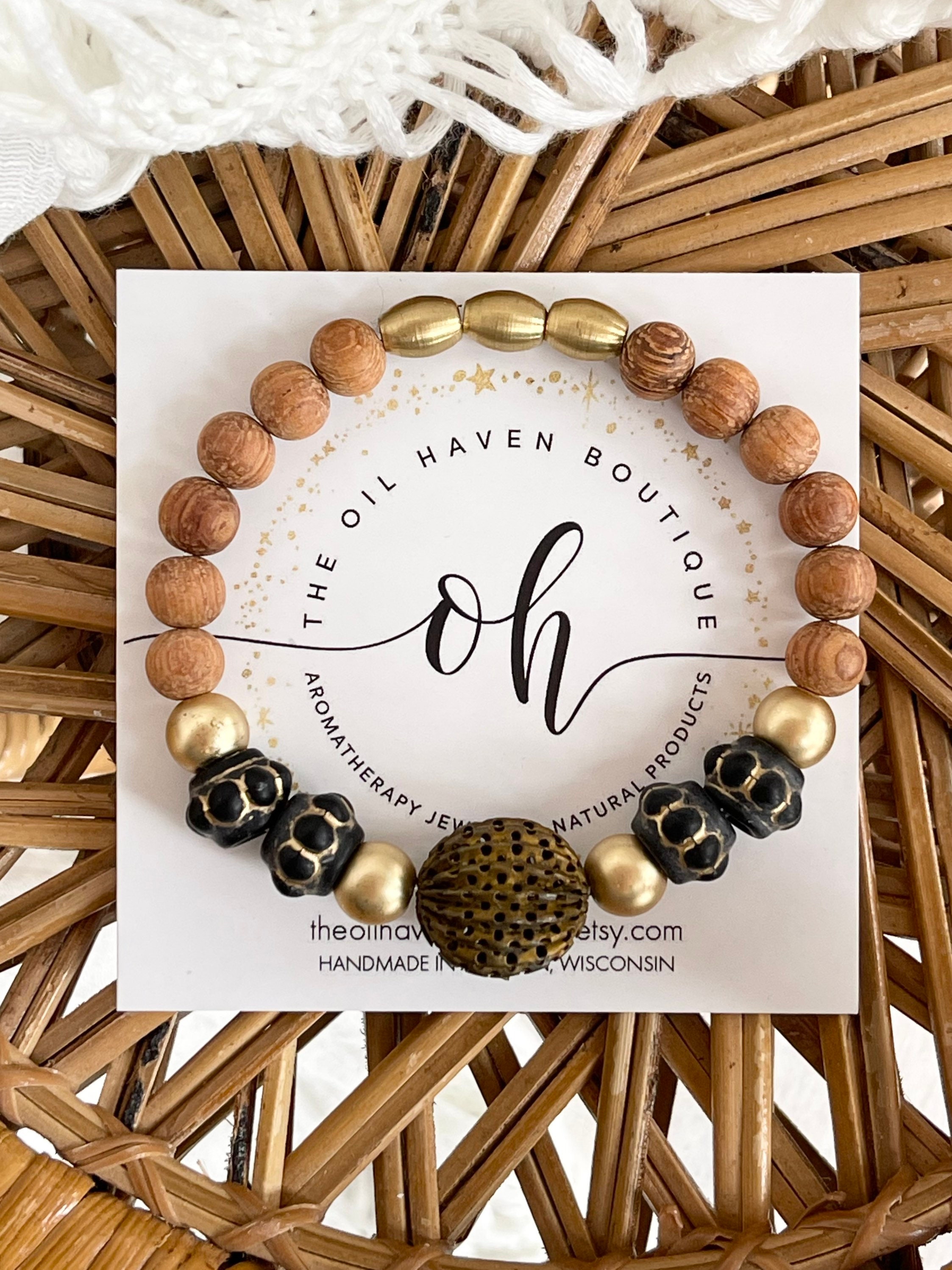 VINTAGE Mesh Beaded Diffuser Bracelet Essential Oil Diffuser - Etsy