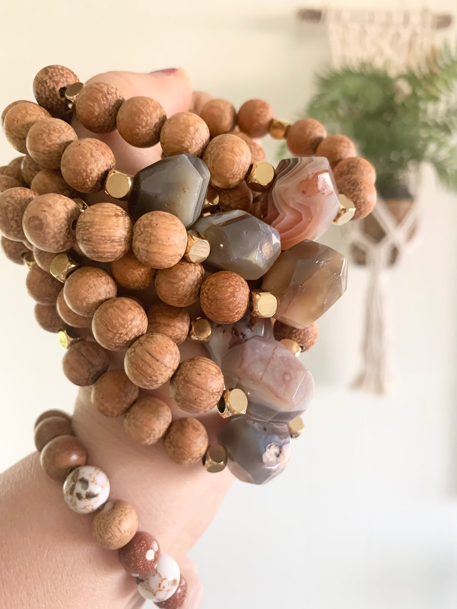 Botswana Agate Diffuser Bracelet Essential Oil Diffuser - Etsy