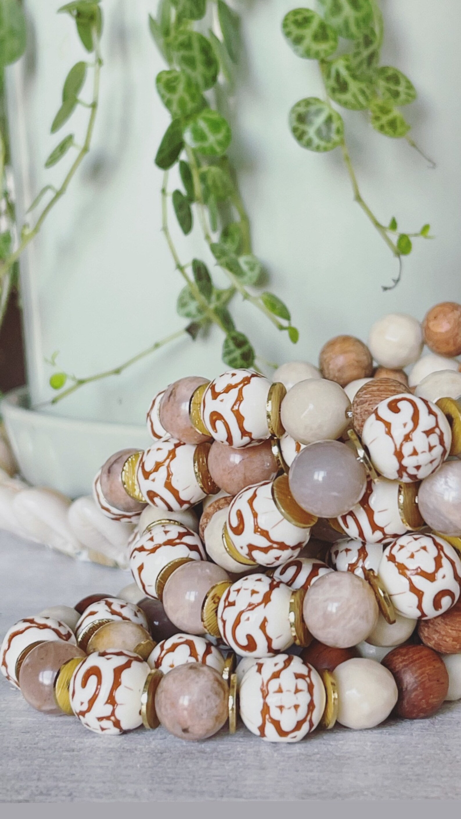 VINTAGE COLLECTION Sandy Boho Diffuser Bracelet 18k | Etsy