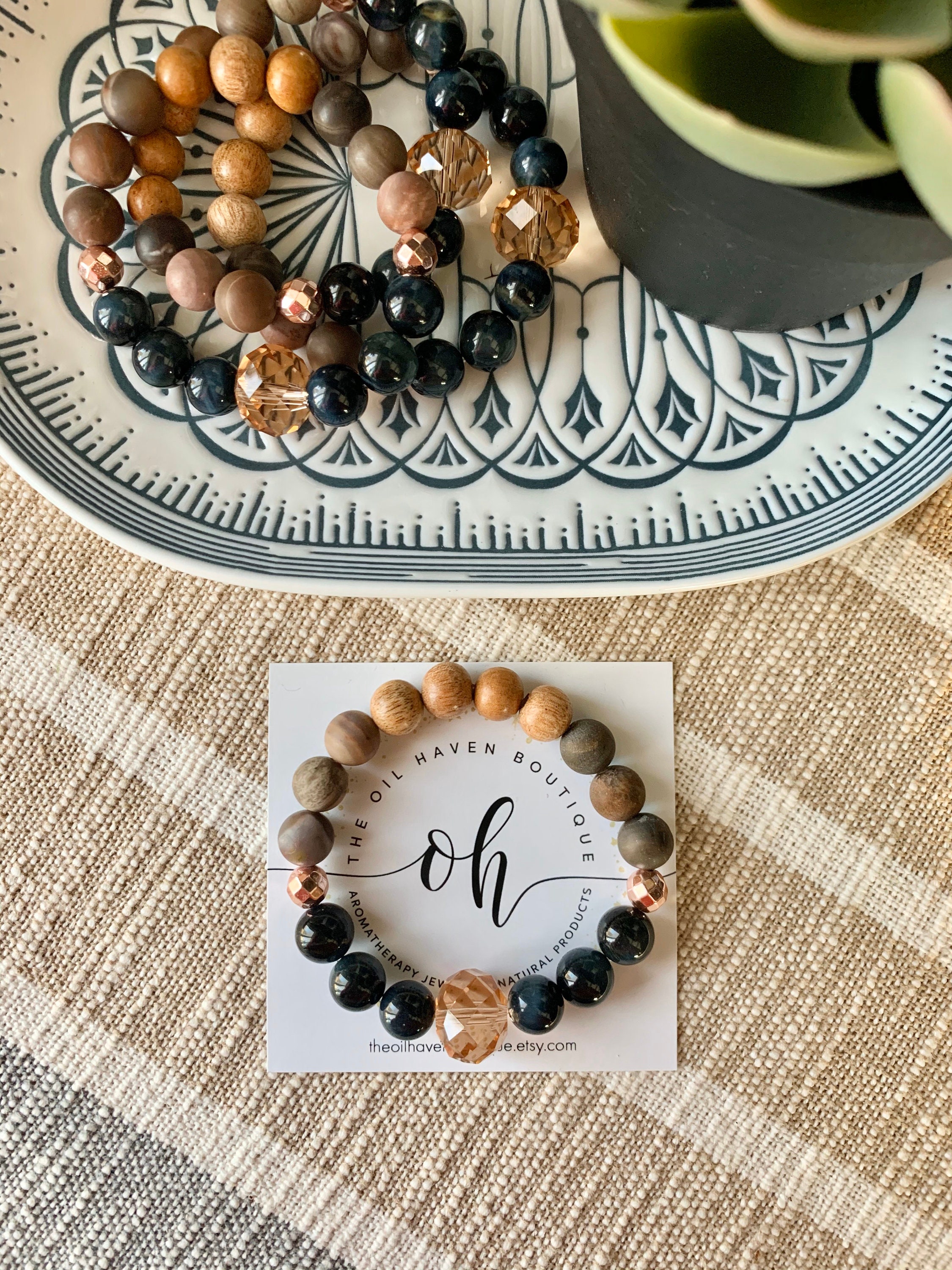 Peach Bling Diffuser Bracelet ~ Essential Oil ~ Aromatherapy ~ Blue ...
