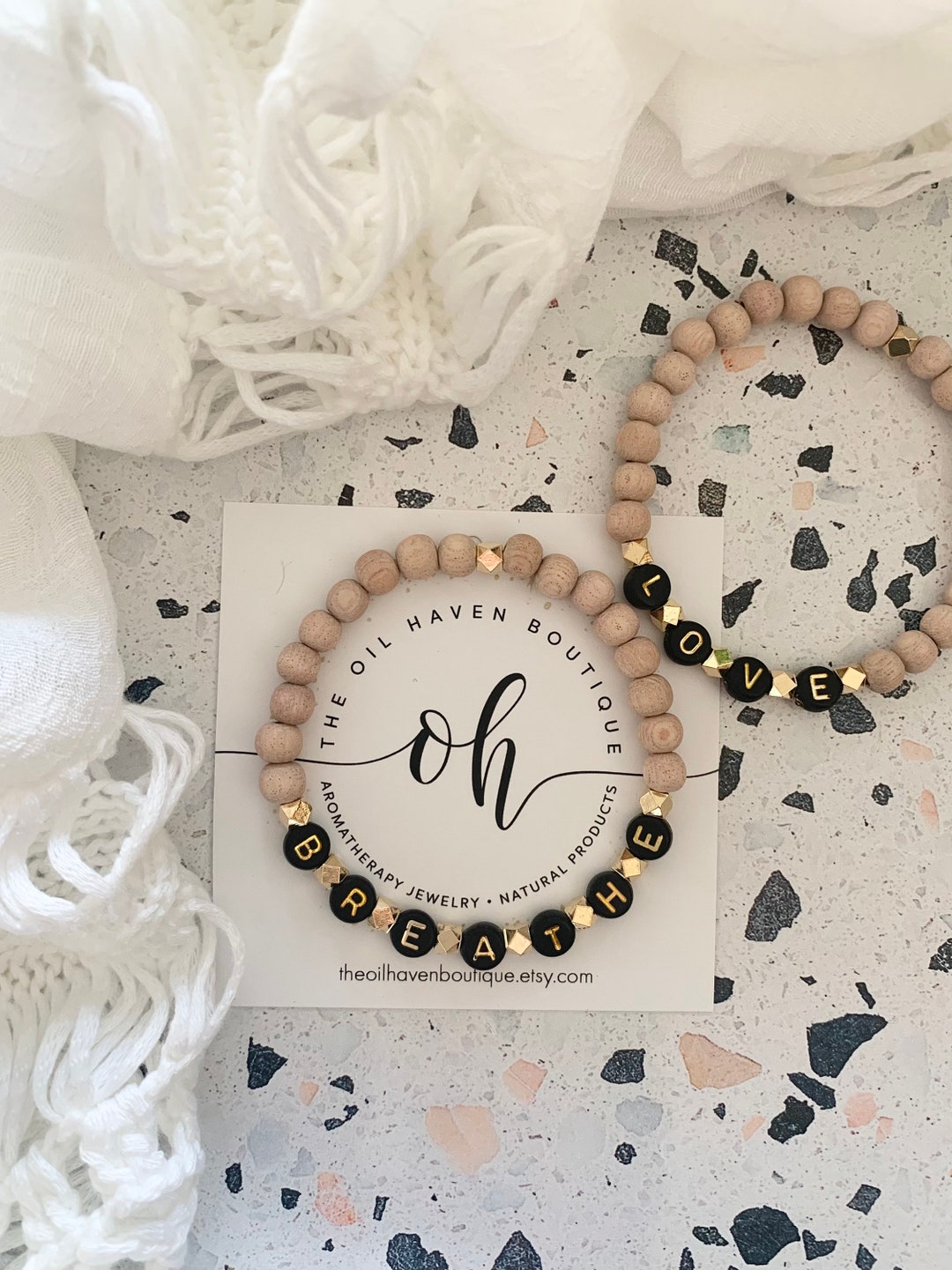 Custom Letter Bracelets ~ 22k Gold Diffuser Bracelets ~ Aromatherapy ...