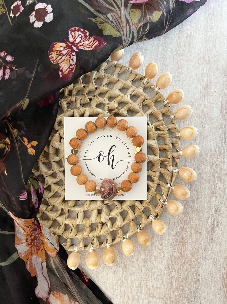 Botswana Agate Diffuser Bracelet Essential Oil Diffuser - Etsy