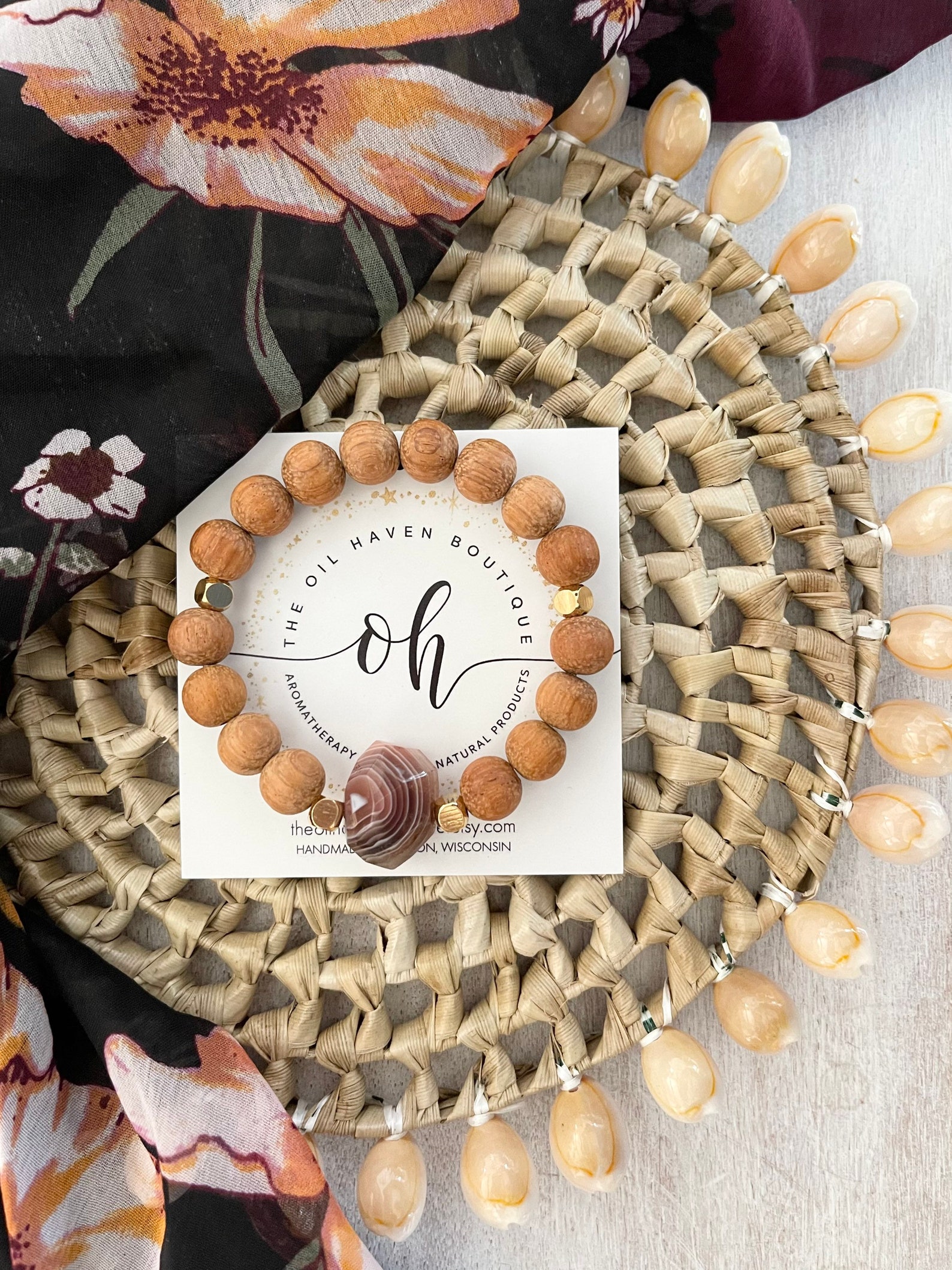 Botswana Agate Diffuser Bracelet Essential Oil Diffuser - Etsy