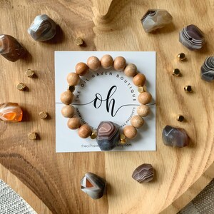 Botswana Agate ~ Diffuser Bracelet ~ Essential Oil Diffuser ~ Gemstone ...