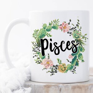 Pisces Coffee Mug, Pisces Star Sign Mug, Pisces Zodiac, Pisces Zodiac ...