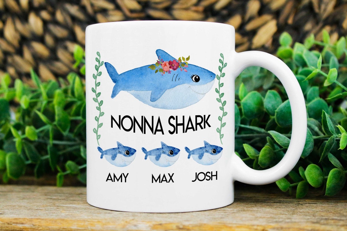 Nonna Shark Mug Custom Nonna Mugs Nonna Mug Nonna Gift - Etsy