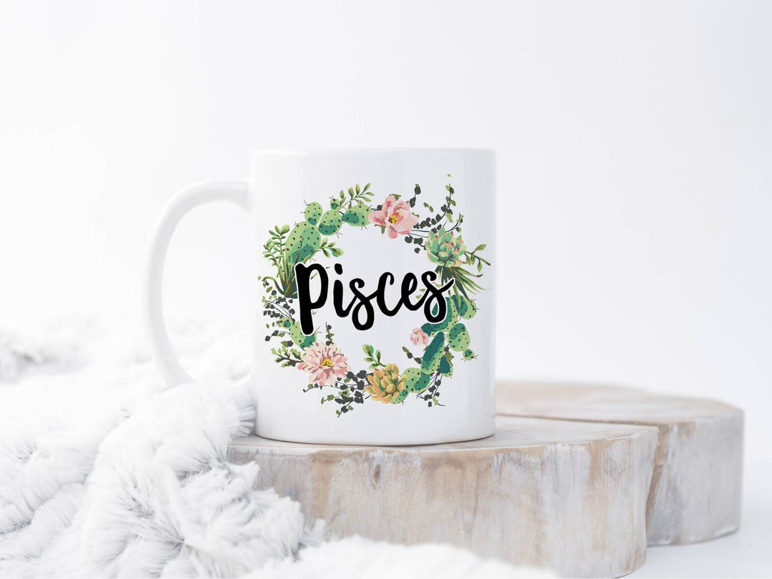 Pisces Coffee Mug, Pisces Star Sign Mug, Pisces Zodiac, Pisces Zodiac ...