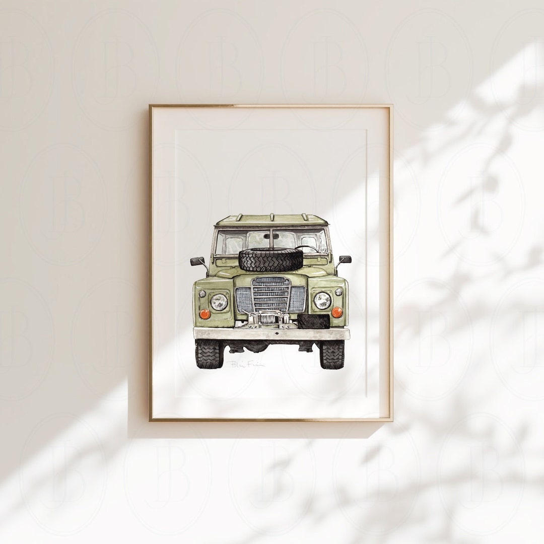 Land Rover Defender Art Print Hand Painted Watercolor Defender 90 Wall ...