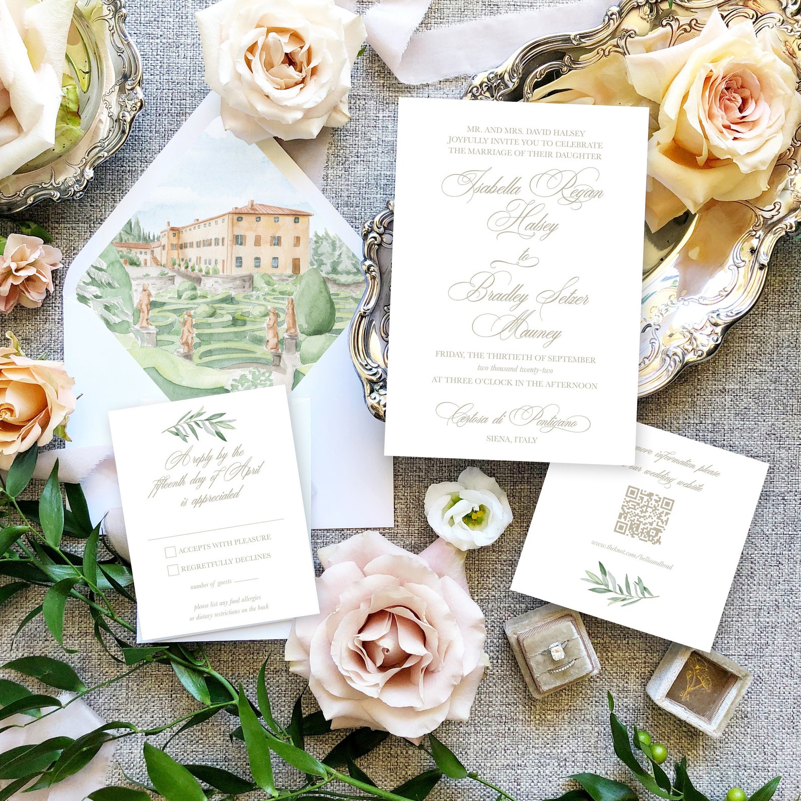 Venue Illustration Invite Custom Wedding Venue Invitation - Etsy