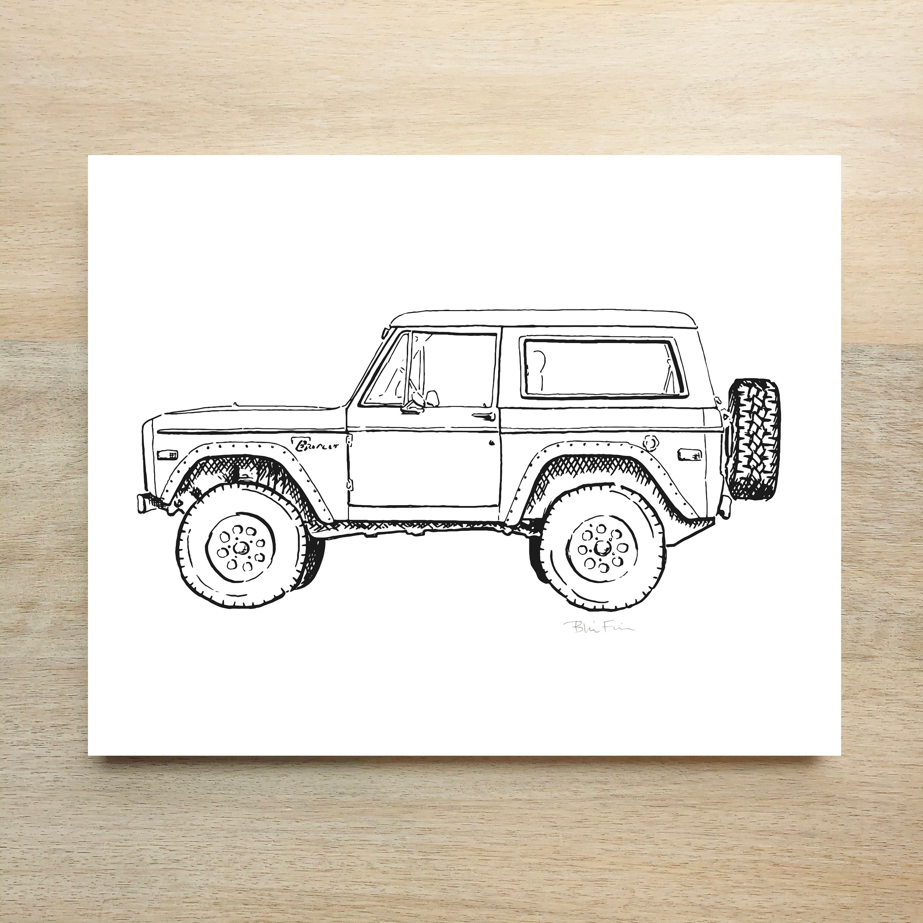 Early Ford Bronco Drawings