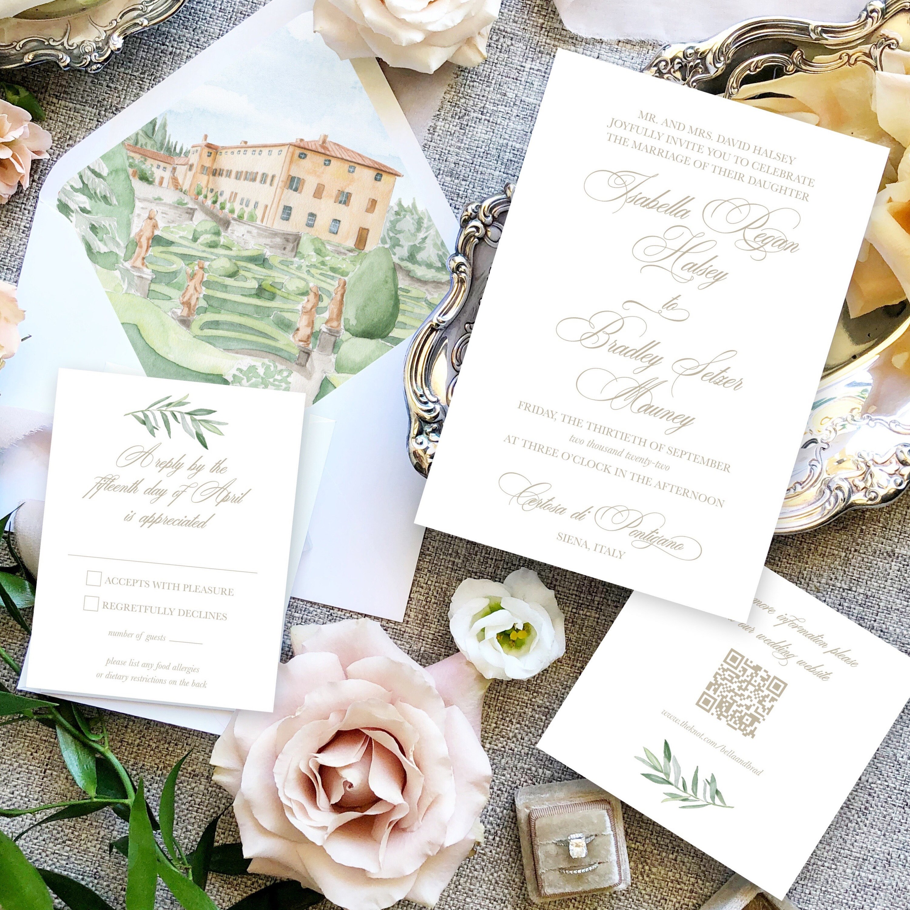 Venue Illustration Invite Custom Wedding Venue Invitation - Etsy