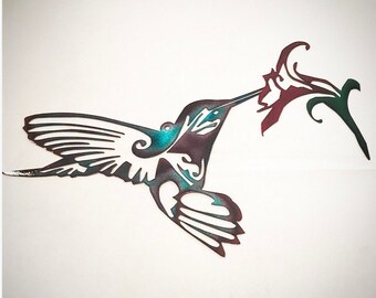 Metal Hummingbird Hummingbird Metal wall art Metal wall | Etsy