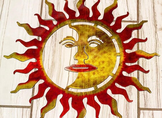 Metal Sun Laser Cut Metal Sun Laser Cut Wall Art Wall Art | Etsy
