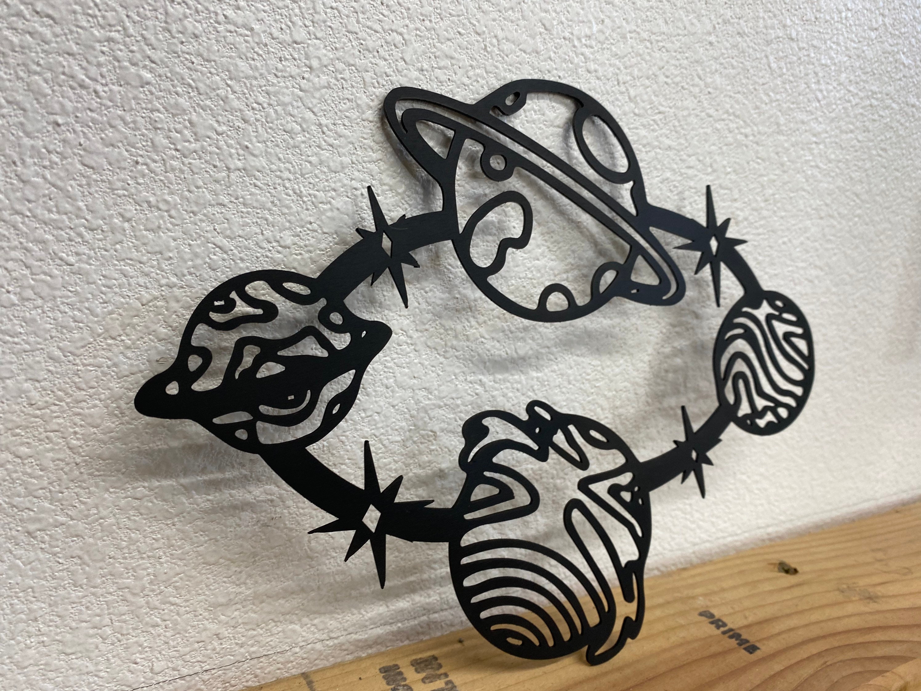 Solar System Metal Art Metal Wall Art Planet Metal Art | Etsy