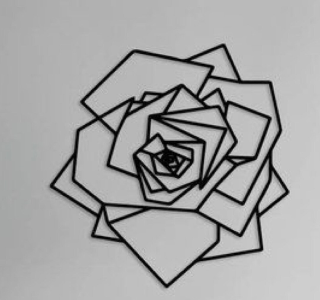 Rose Metal Wall Art, Flower Metal Wall Art, Metal Wall Art, Rose Art ...