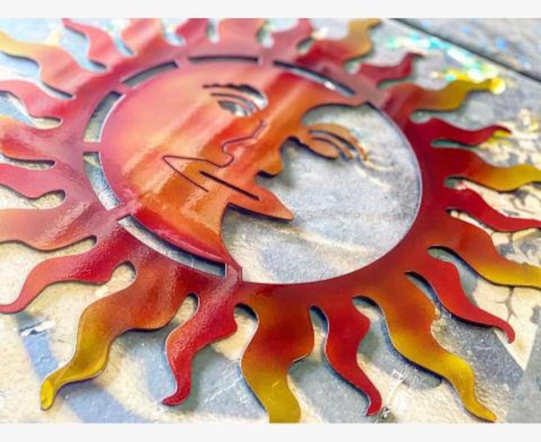 Metal Sun, Laser Cut Metal Sun, Laser Cut Wall Art, Wall Art, Wall ...