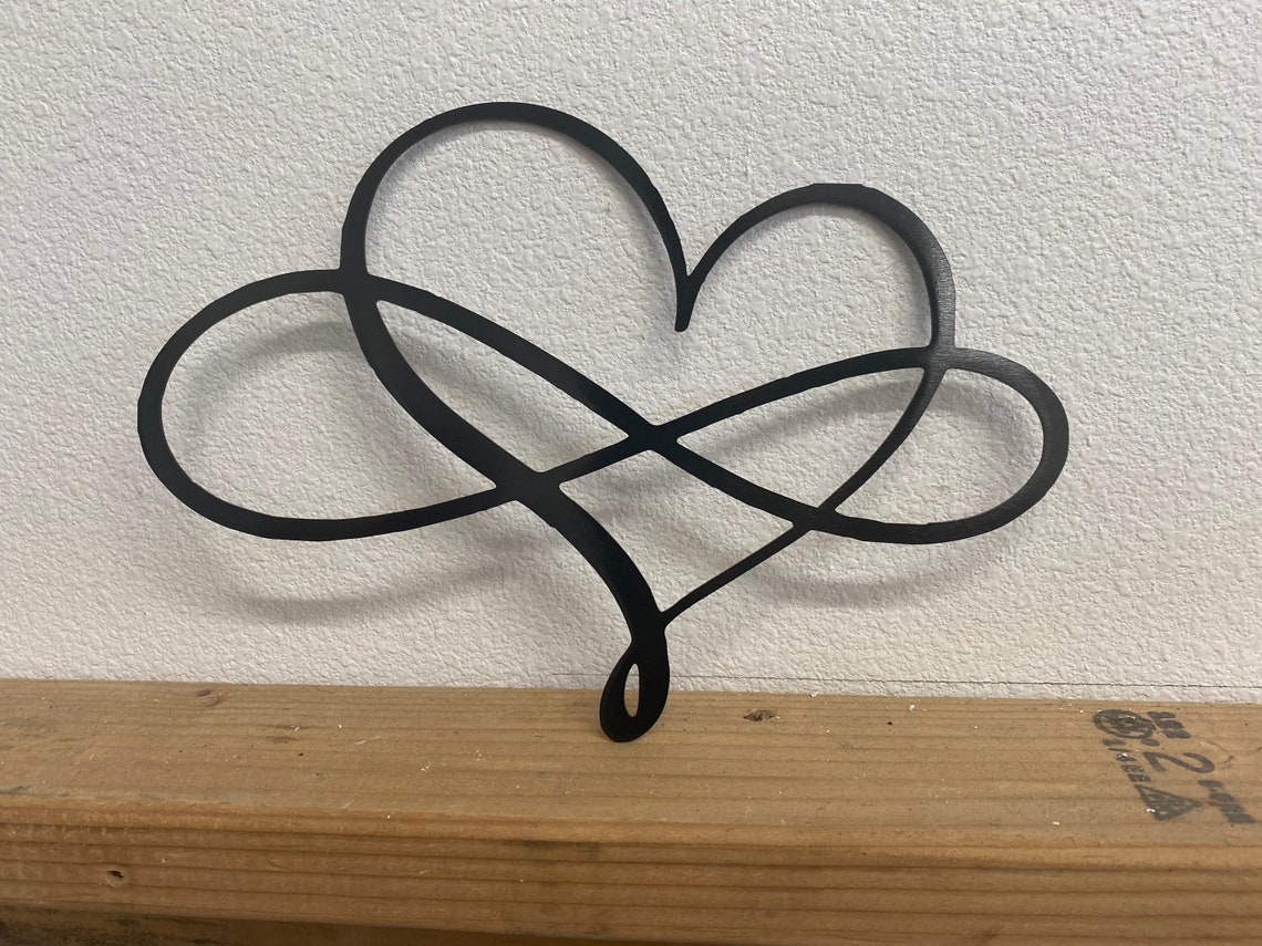 Infinity Heart Metal Wall Art Metal Wall Art Valentines Day - Etsy