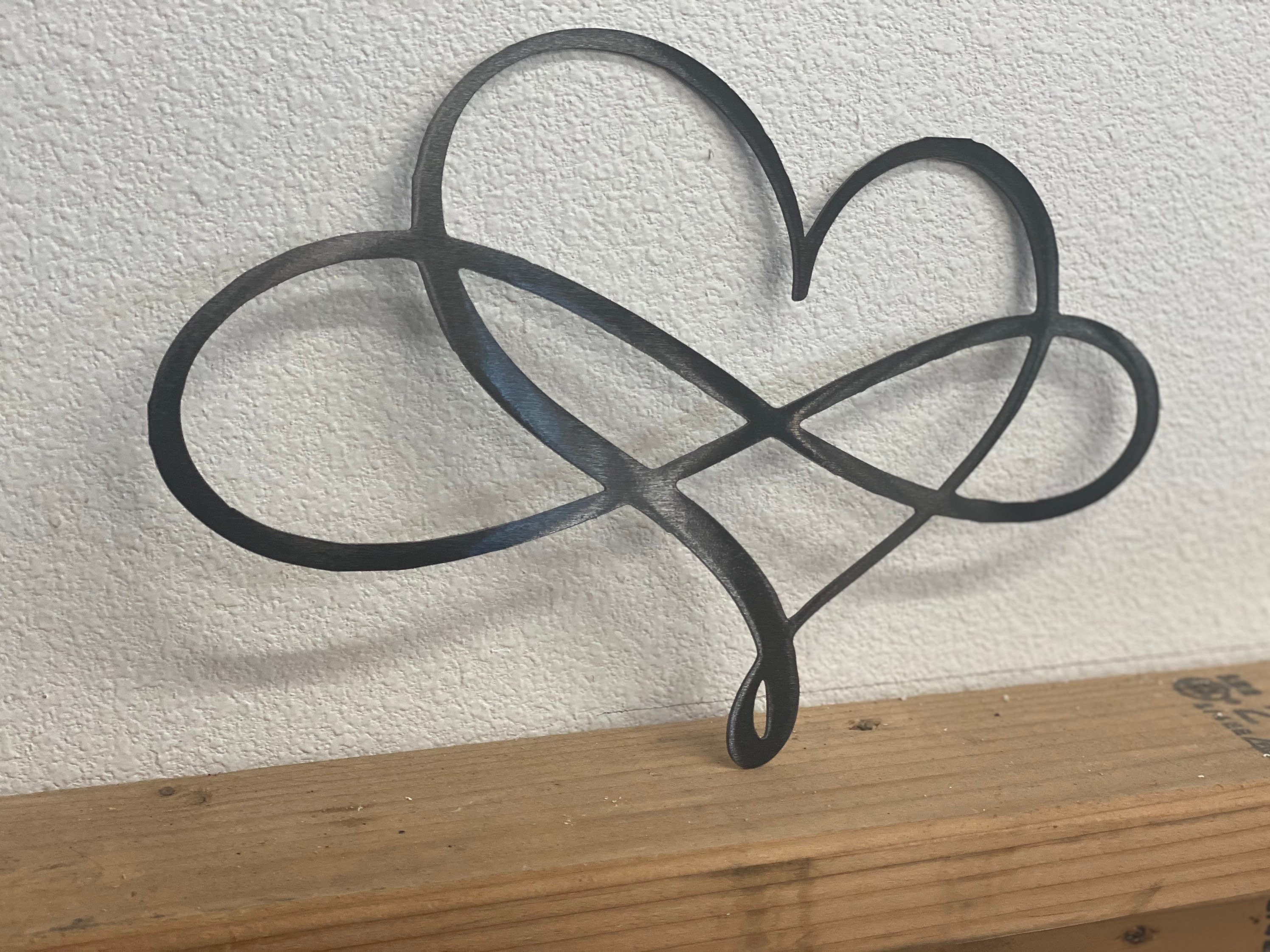Infinity Heart Metal Wall Art Metal Wall Art Valentines Day - Etsy